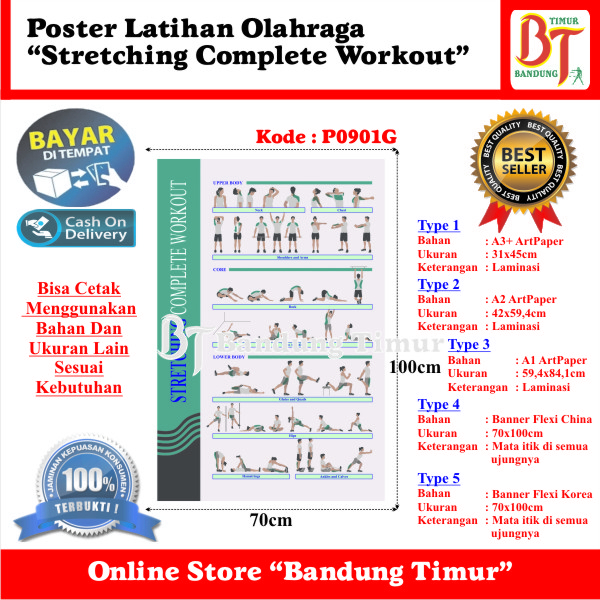 Jual POSTER LATIHAN OLAHRAGA - STRETCHING COMPLETE WORKOUT | Shopee ...