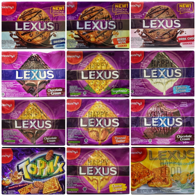Jual [HALAL] MUNCHYS LEXUS CRACKERS 190 GRAM/BISKUIT MUNCHY COKLAT ...