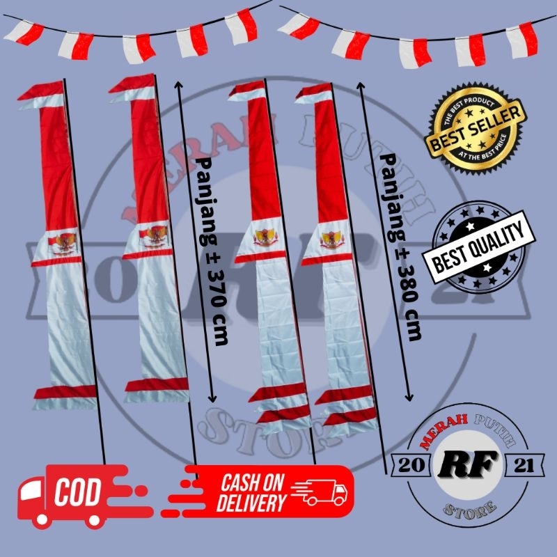 Jual BENDERA MERAH PUTIH SABLON GARUDA|bendera merah putih | Bendera umbul umbul gergazi [G-H ...