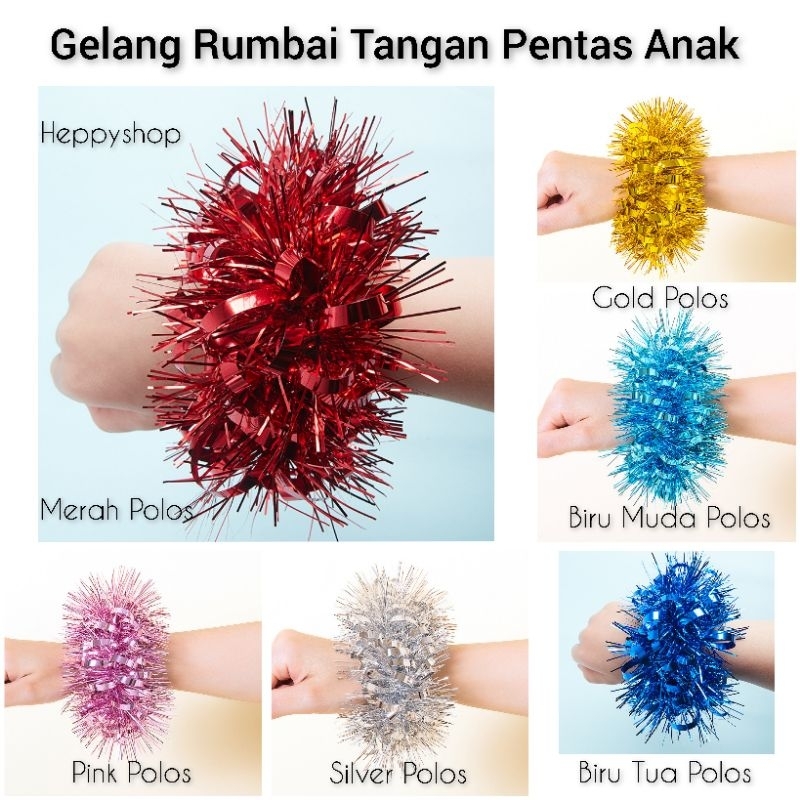 Jual Gelang Rumbai Tangan Pemandu Sorak Pentas Anak | Shopee Indonesia