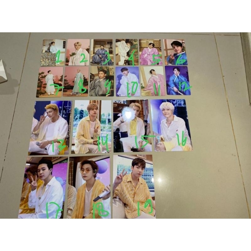 Jual photocard official bts dicon 101 set rm namjoon namu & jin seokjin tiduran+message card ...