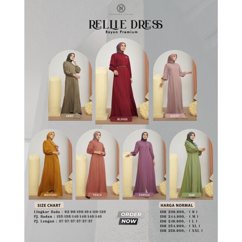 Jual BAJU TERBARU RELLIE DRESS POLOS CANTIK NADHEERA | Shopee Indonesia