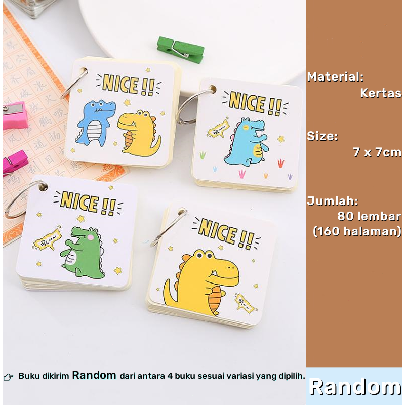 Jual Buku memo kecil gantungan Sticky note ring mini Notebook notepad ...