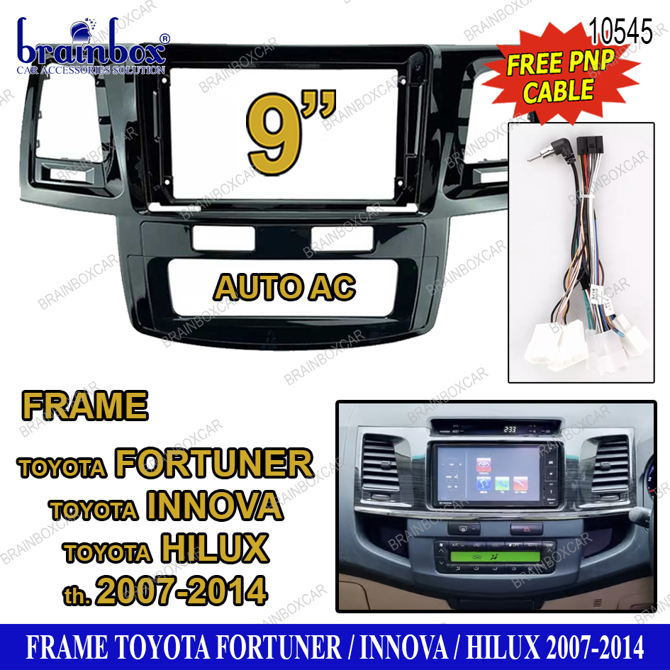 Jual Frame Head Unit Toyota Fortuner Hilux Innova 9 Inch Auto AC ...