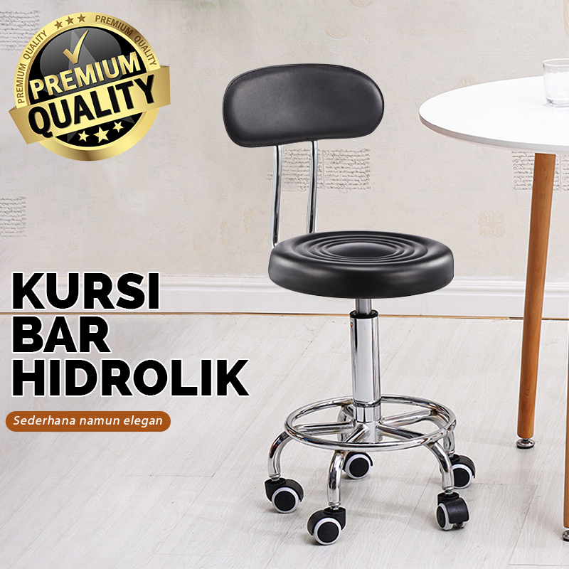 Jual Kursi Bar Bulat Sandaran Premium Kursi Bar Hidrolik Bahan Besi ...