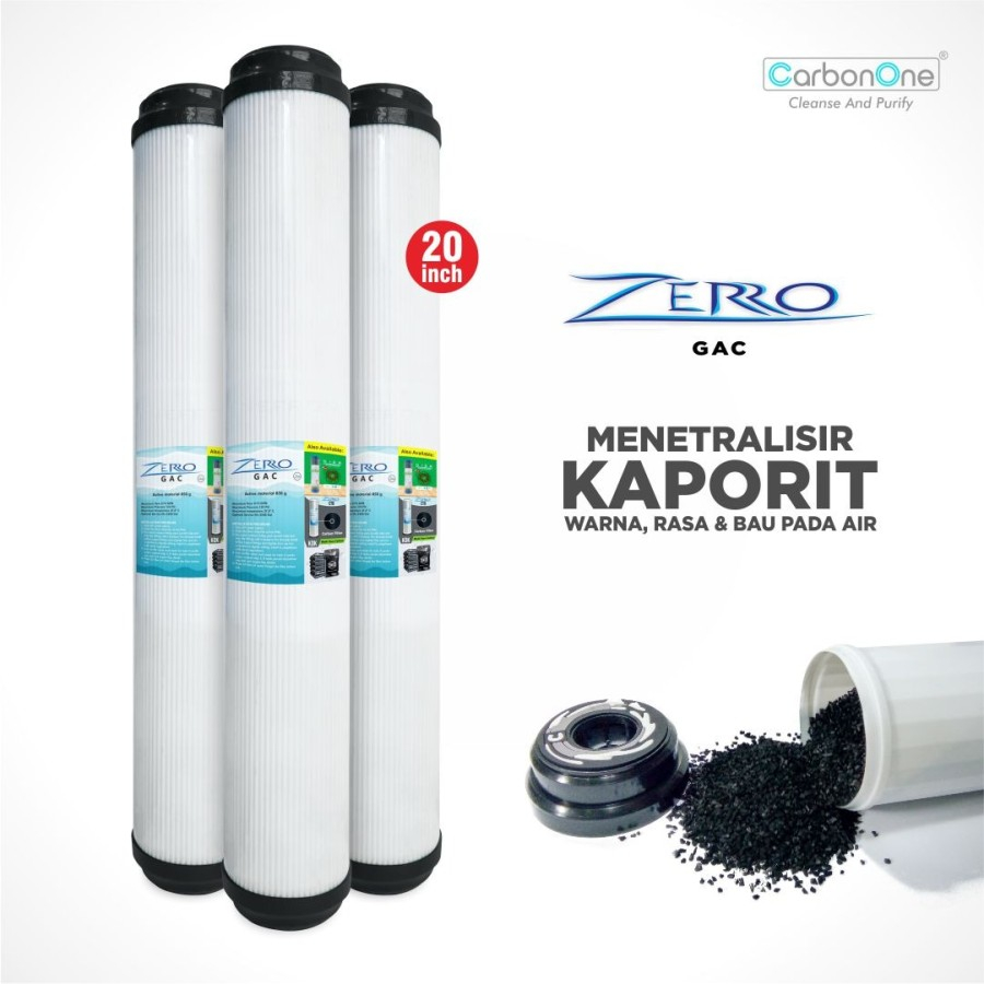 Jual ZERO Coconut Carbon Granular GAC Uk.20" - Filter Karbon Grade ...