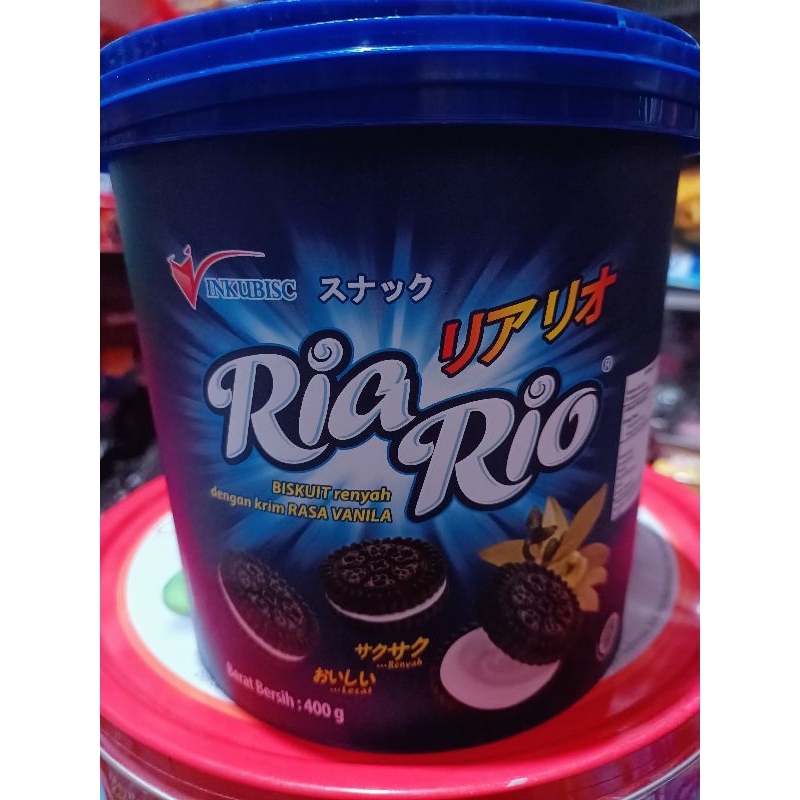 Jual Ria Rio biskuit krim rasa vanilla 400g | Shopee Indonesia
