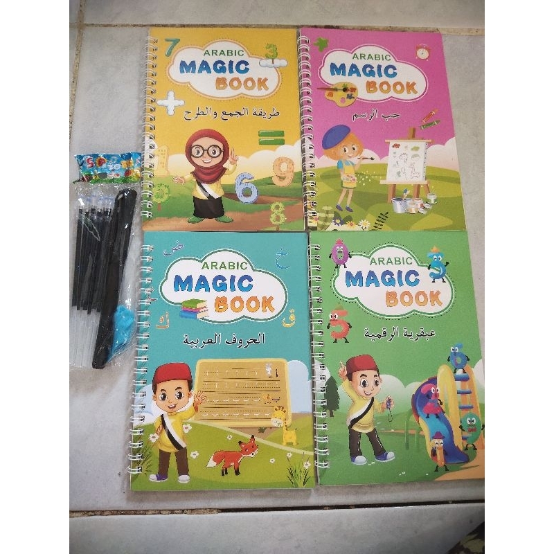 Jual 4 In Set Magic Book / Buku Panduan Belajar TK / Buku Belajar ...