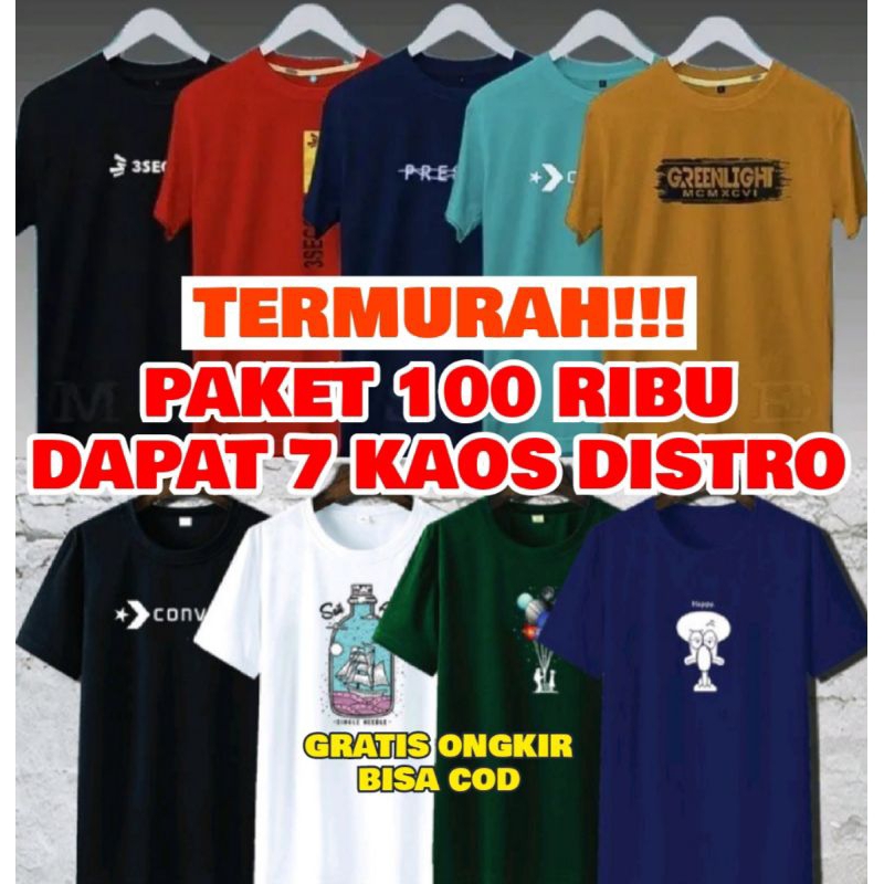 Jual KAOS DISTRO 100 RIBU DAPAT 7 PCS KAOS PRIA DAN WANITA | Shopee ... Jual KAOS DISTRO 100 RIBU DAPAT 7 PCS KAOS PRIA DAN WANITA | Shopee ...