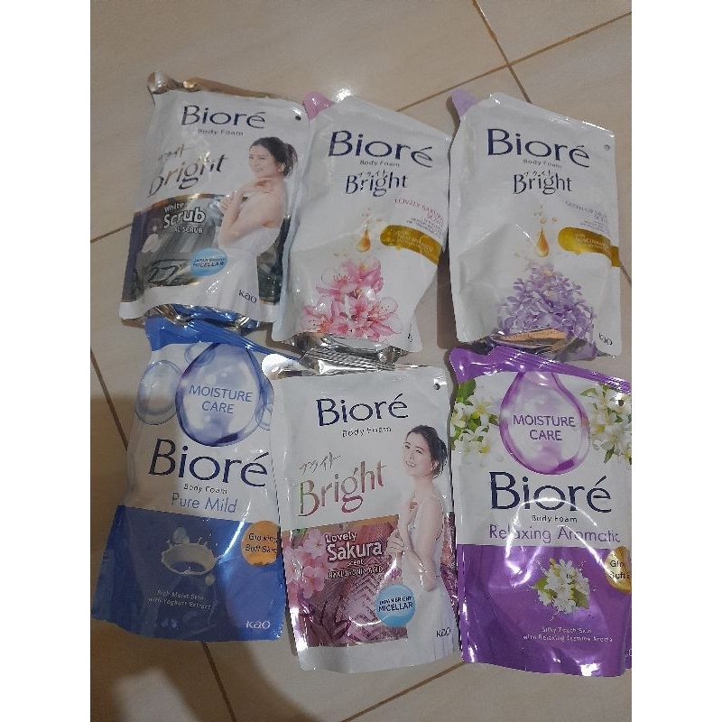 Jual sabun cair refill refil isi ulang biore body wash body foam 400ml ...