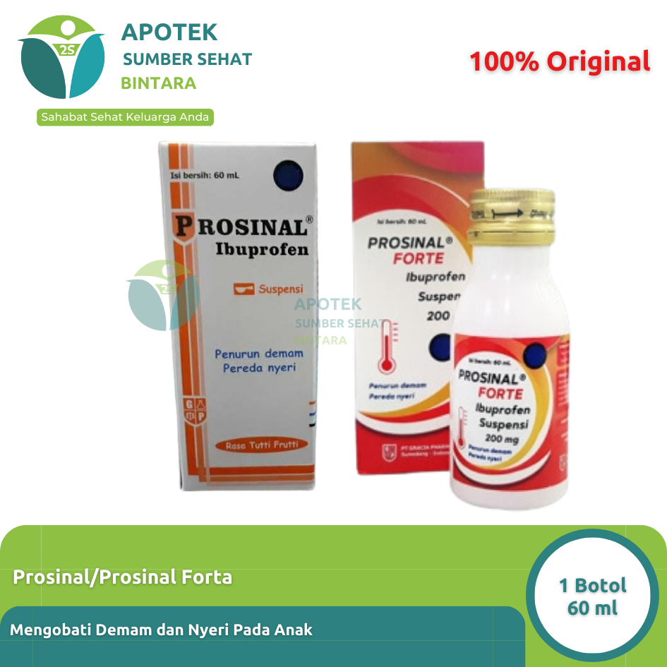Jual Prosinal/Prosinal Forte Sirup Obat Demam Anak 60 ml | Shopee Indonesia