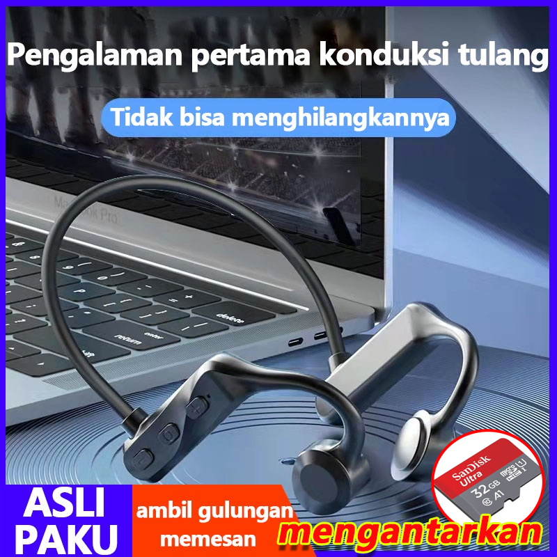 Jual TWS Wireless Earphone Headset Bluetooth 5.0 Tahan Air Headset In-ear Stereo konduksi tulang ...