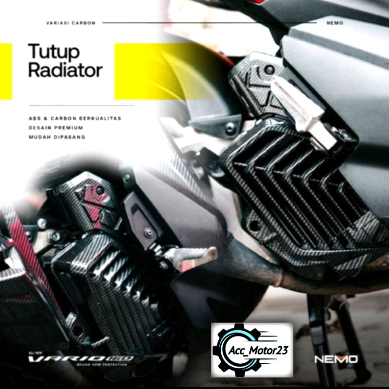 Jual Cover radiator NEW ADV 160 NEW PCX 160 NEW VARIO 160 karbon ...