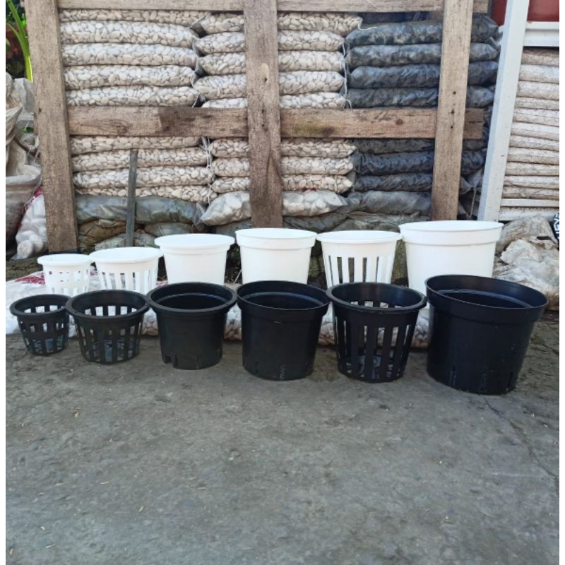 Jual GARANSI 100% pot hidroponik pot bunga anggrek ukuran 10cm s/d 20cm ...