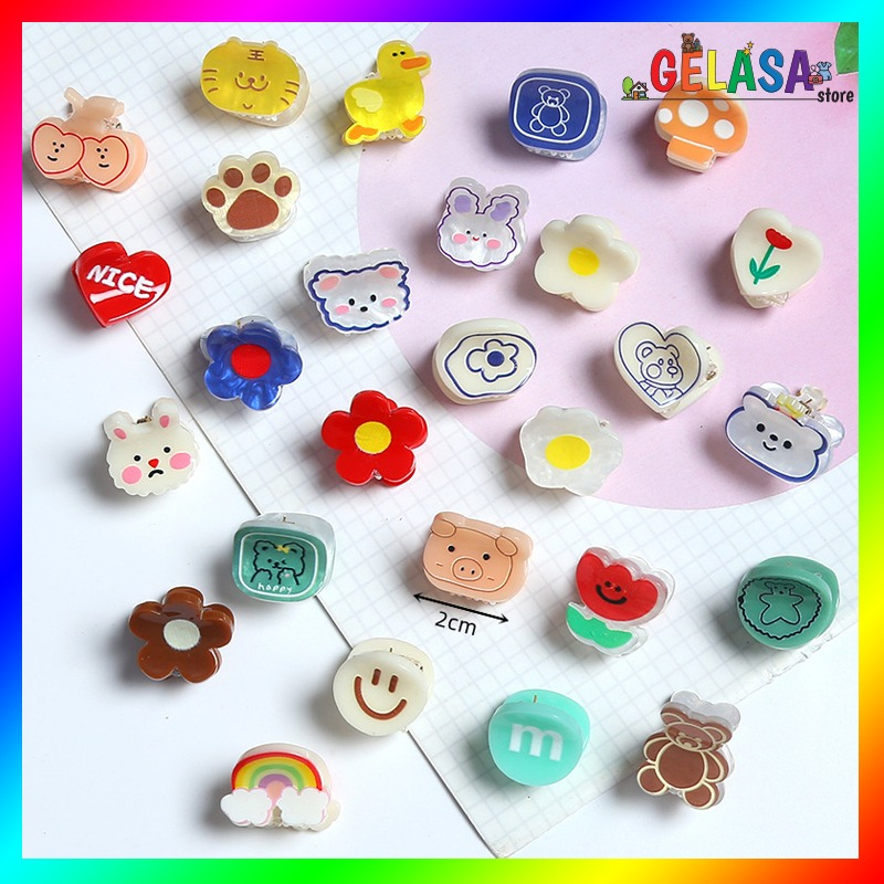 Jual GELASA Jepit Rambut Mini Lucu Korea HairPin | Shopee Indonesia
