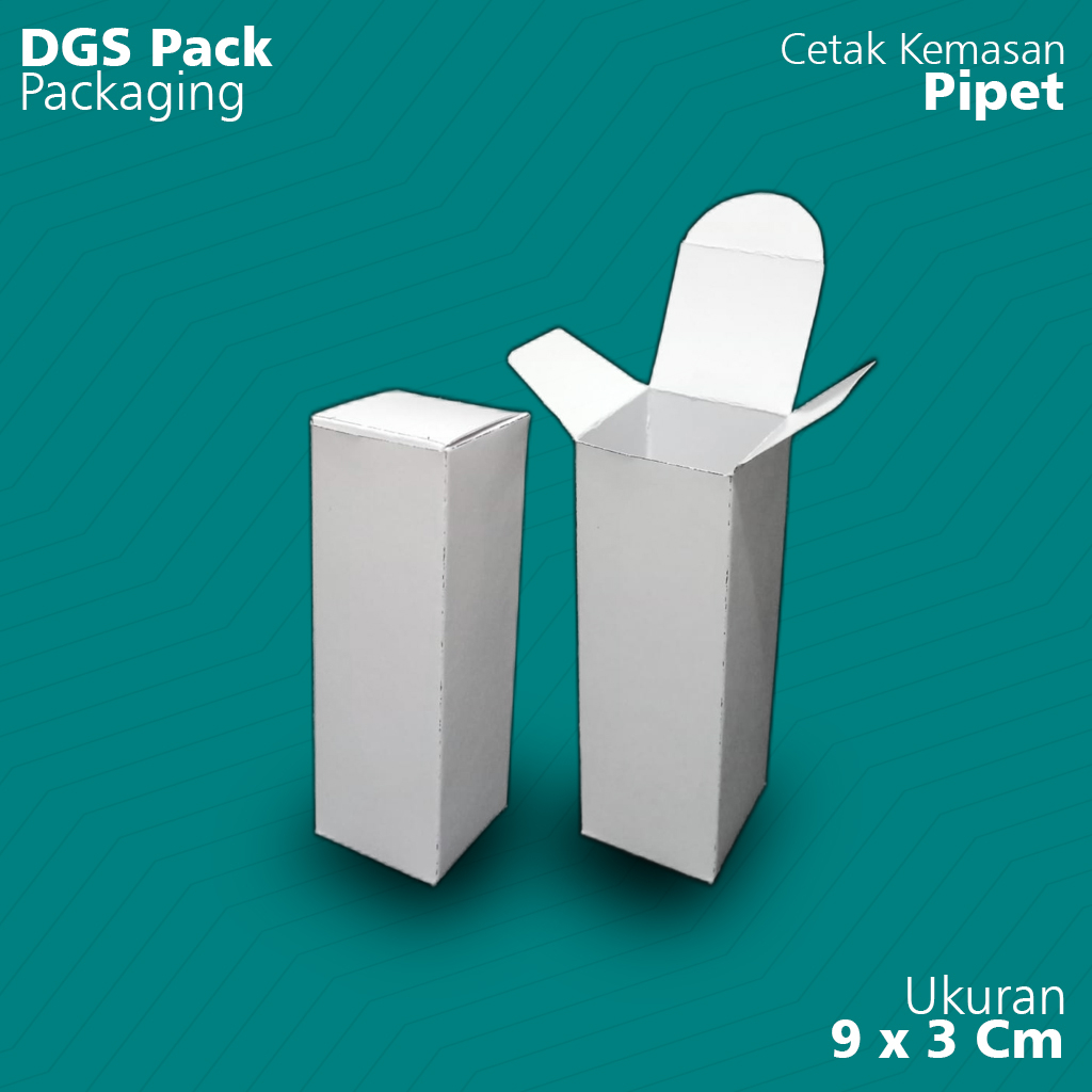 Jual Box botol pipet POLOS / Kemasan botol 3 x 3 x 9 Cm / packaging ...