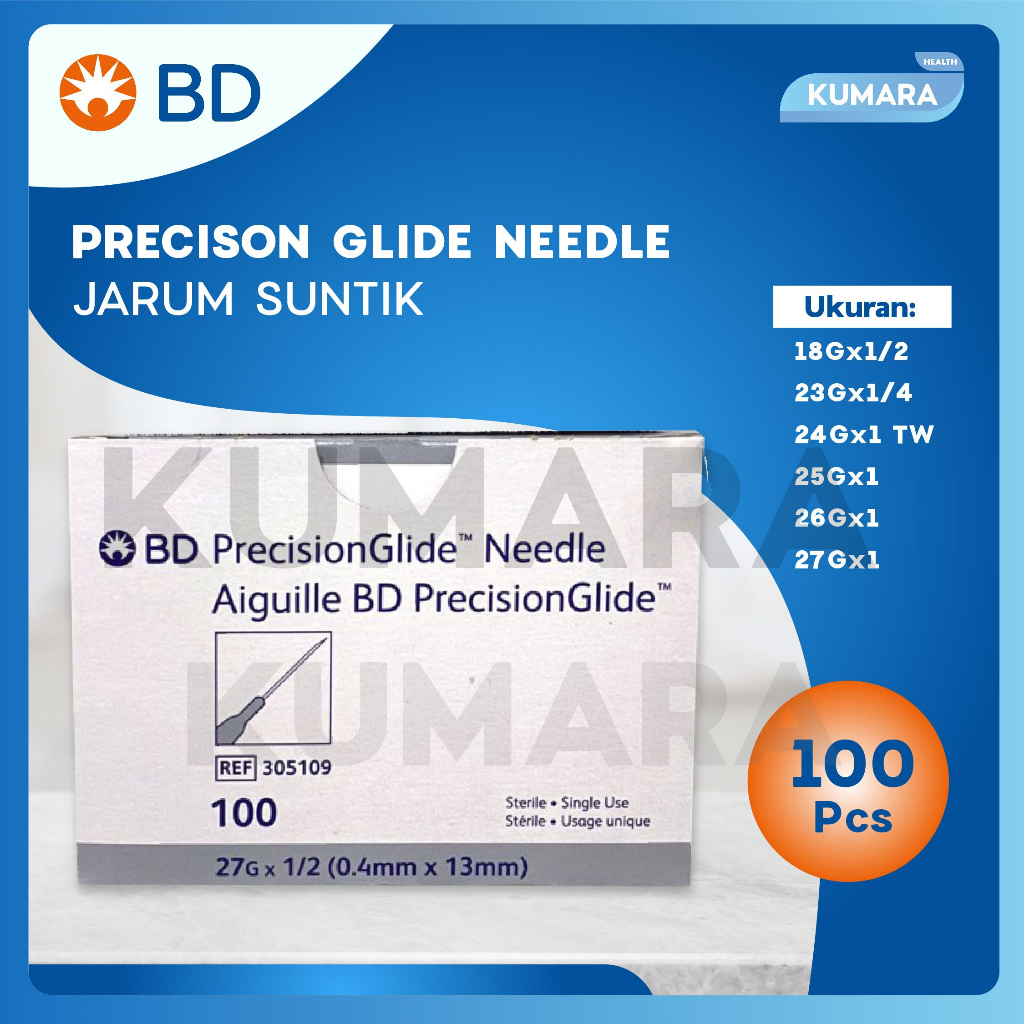 Jual BD - Precision Glide Needle / Jarum Suntik Precision Glide BOX ...