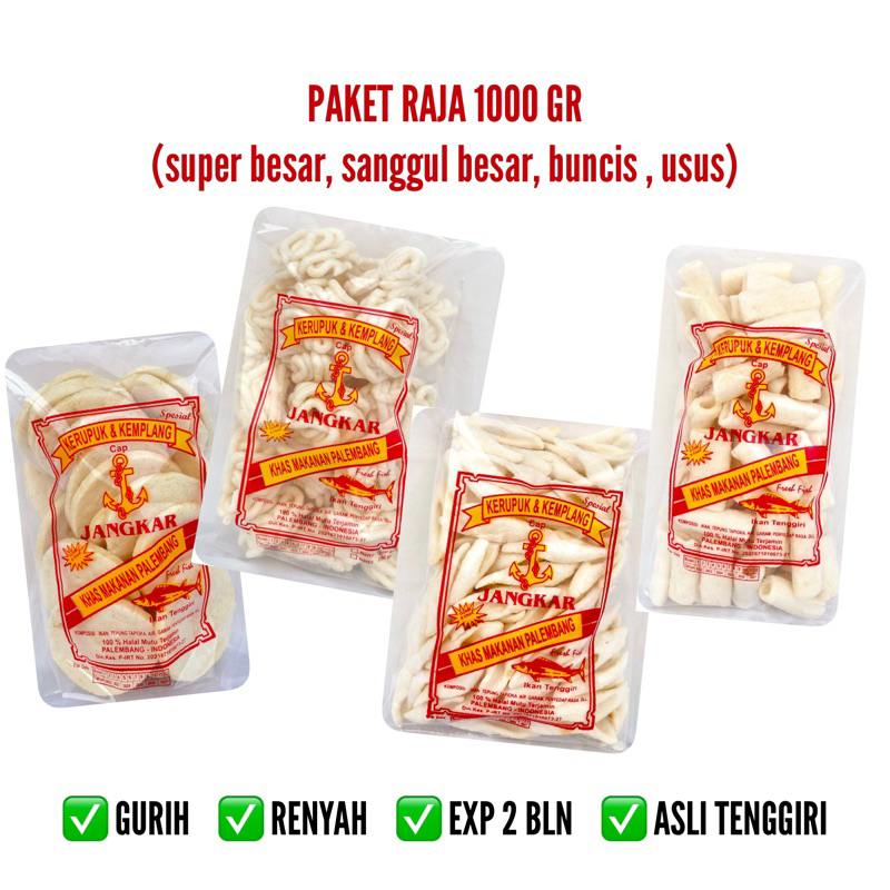 Jual Paket Raja 1000 Gr | Kerupuk Kemplang Tenggiri | Super Besar ...