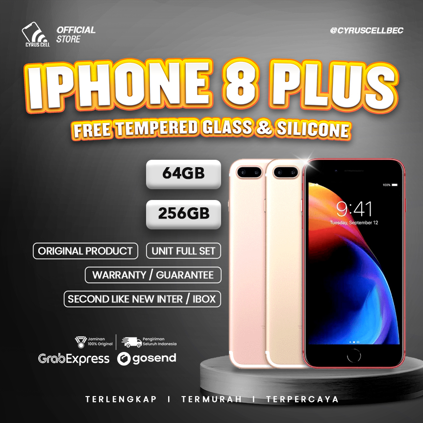 Jual IPHONE 8 PLUS 64GB 256GB SECOND IBOX / INTER FULLSET MULUS | Shopee Indonesia