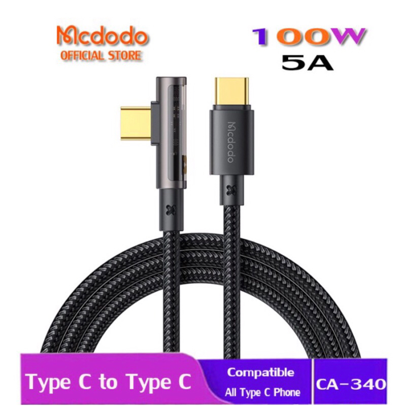 Jual Mcdodo Kabel Data USB C to C 100W 5A Fast Charging Gaming Cable ...