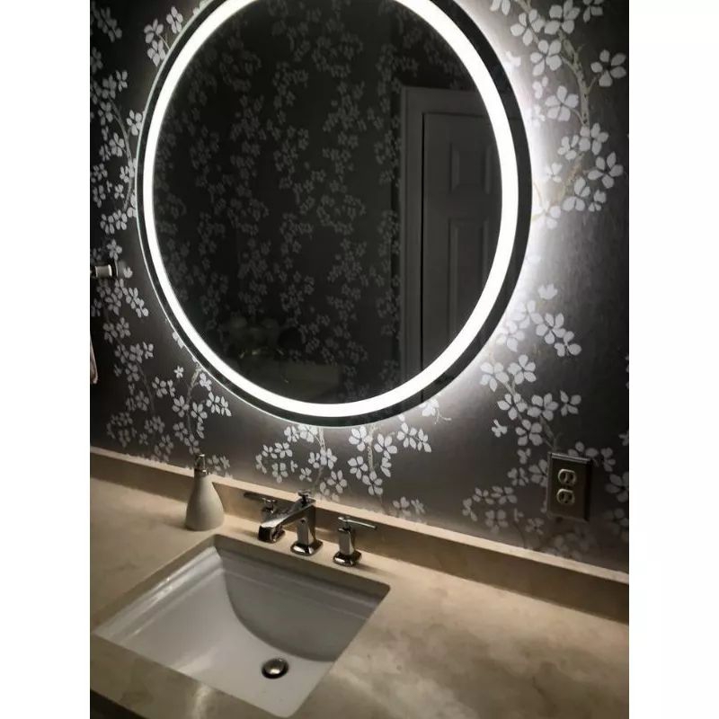 Jual Kaca Cermin Led Wastafel Aesthetic Bulat Gantung Tempel Dinding ...
