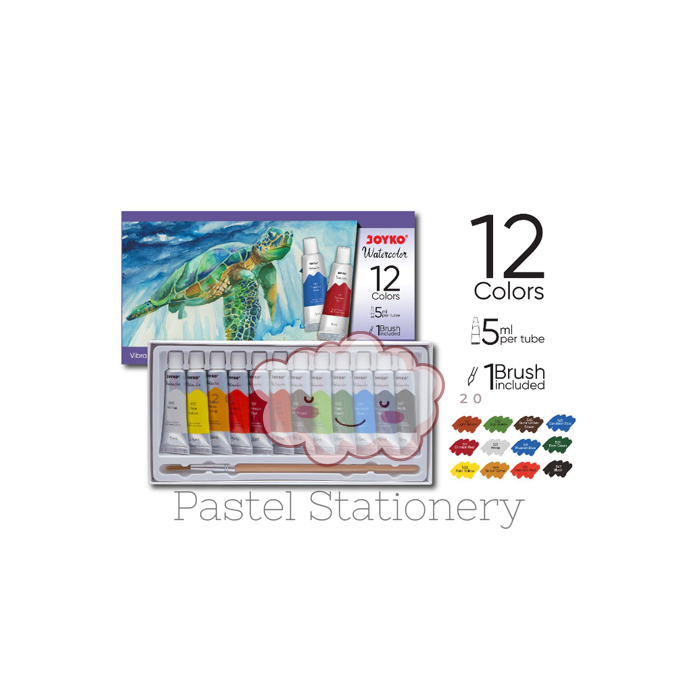 Jual Cat Air Joyko WC-4-12 Color - Watercolor Watercolour Set 12 Warna ...