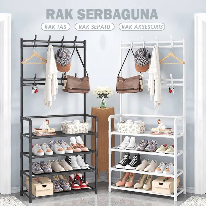 Jual Rak Gantungan Baju Hanger Tas Stand Hanger Rak Sepatu Penyimpanan ...