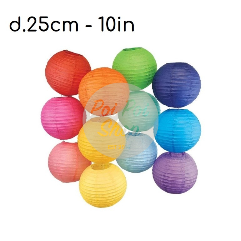 Jual Lampion Kertas Gantung 25 Cm Paper Lantern Lampion Kain 10 Inch ...