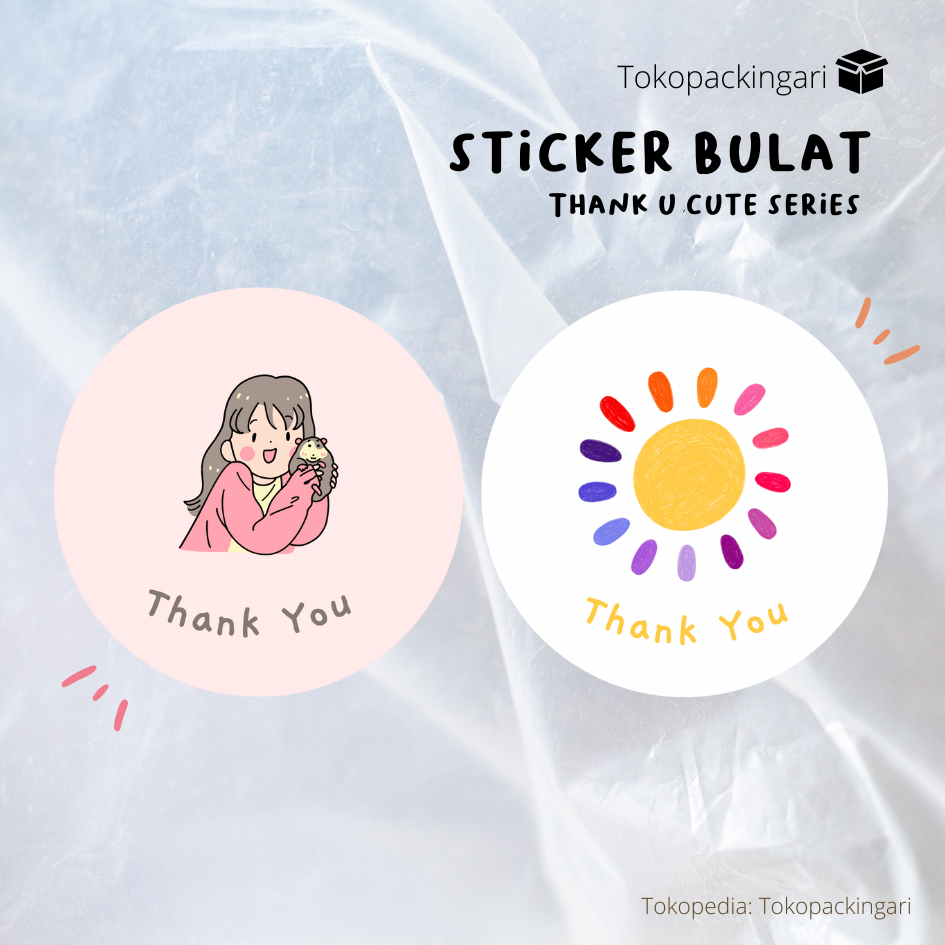 Jual Sticker Bulat | Sticker Bulat Cute | Sticker Packing | Sticker ...