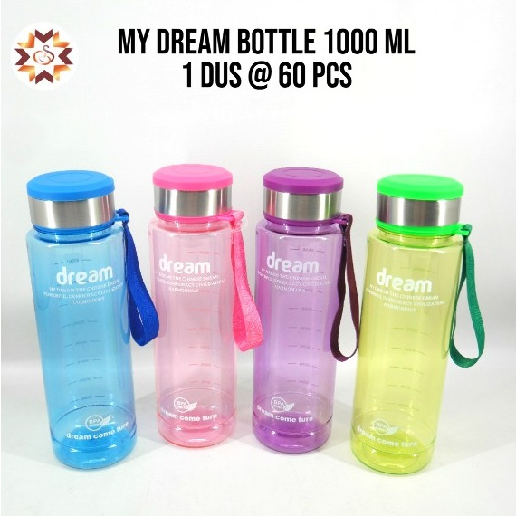 Jual Botol Minum My Dream/ Botol Minum Transparant/ Botol Minum 1000ML ...