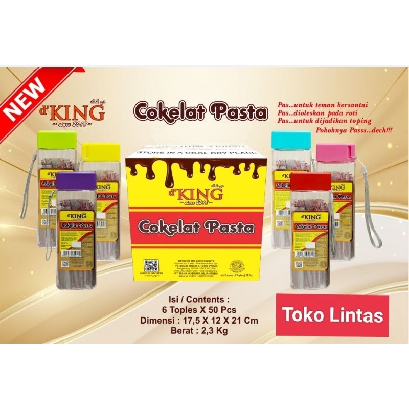 Jual Cokelat Pasta d'King Coklat Hitam Manis Cair Lumer per dus 6 ...