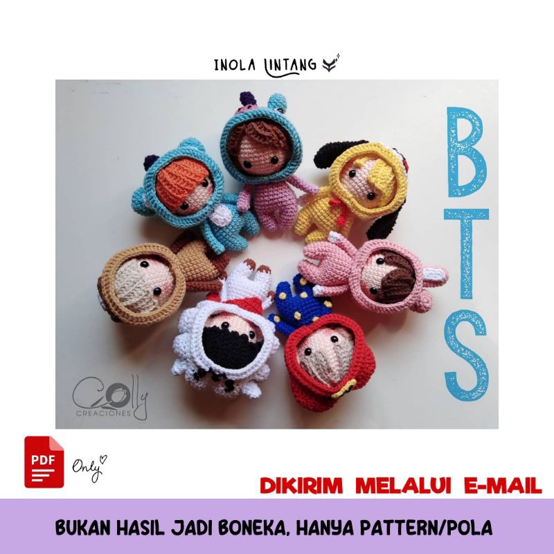Jual {PDF BACA DESKRIPSI} Pattern Pola Amigurumi BTS Suit | Shopee ...