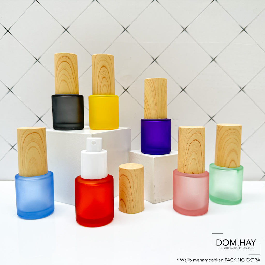 Jual 20ml Botol Spray Wood Kaca Frosted Doff Warna 7UK Face Mist Hair ...