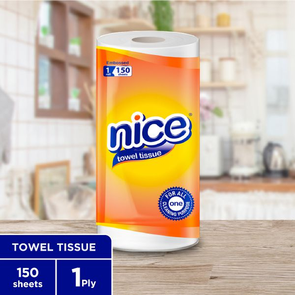 Jual tissue/tisue/tisu Nice Kitchen Towel Single Rolls 150's,1 ply ...