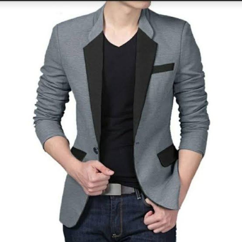Jual Jas / Blazer Pria Formal Semi Formal Kancing Satu Slimfit | Shopee ...