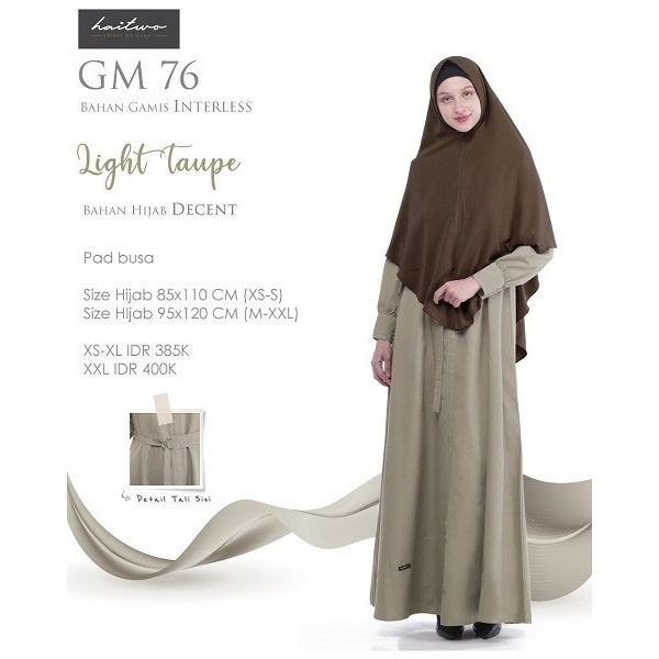 Jual GAMIS SYARI WANITA GM 076 SET HIJAB BY HAITWO FLASH SALE ...