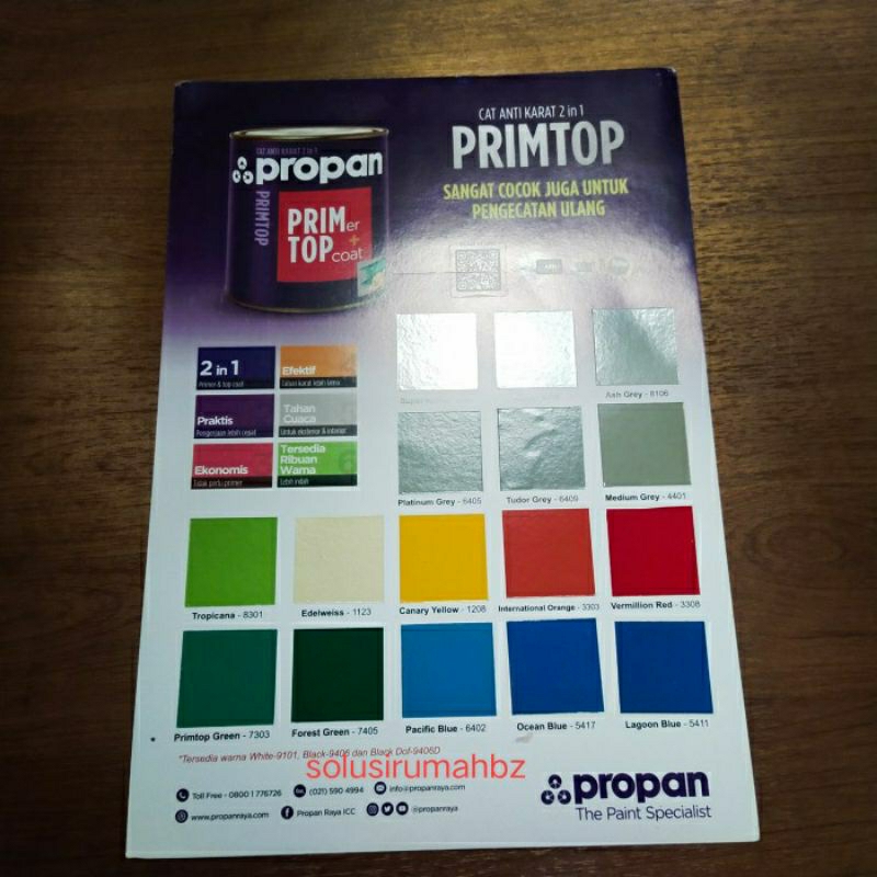 Jual (Harga Promo) PROPAN PRIMTOP CAT ANTI KARAT 2 IN 1 1KG | Shopee ...