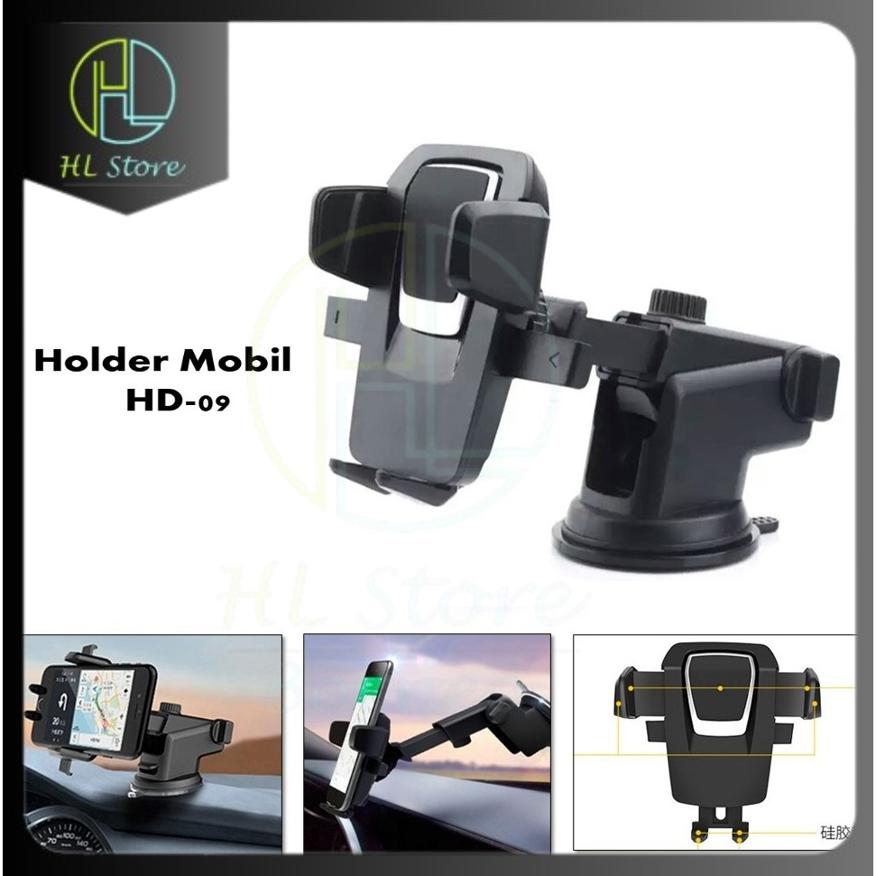 Jual Holder Hp Mobil HD-09 360 Derajat Rotasi Car Phone Stand Dashboard ...