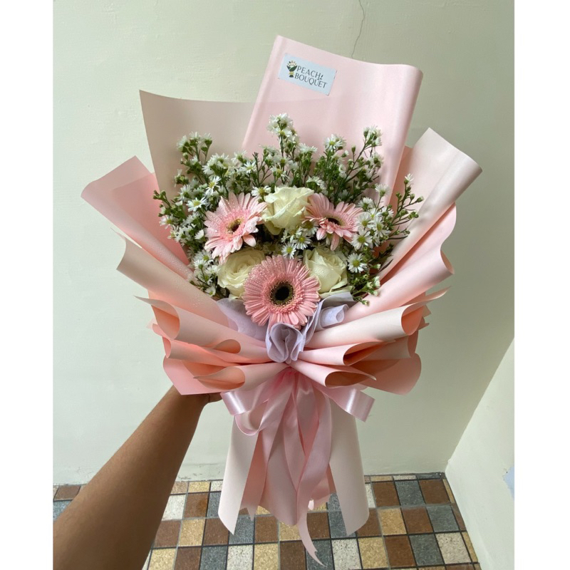 Jual Buket Bunga Asli Mawar Mix Gerbera Medan | Fresh Flower Bouquet ...