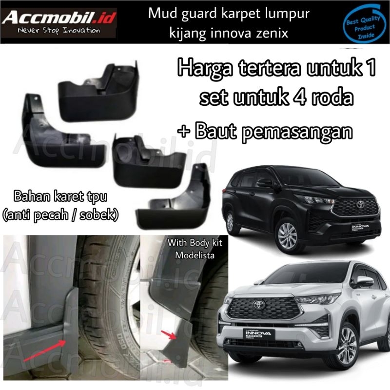 Jual Mud guard karpet lumpur kijang innova zenix hybrid | Shopee Indonesia