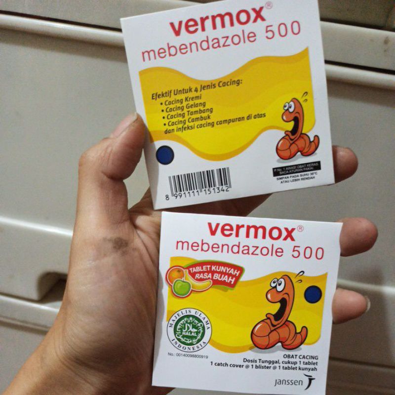 Jual Vermox Obat cacing tablet kunyah anak dan dewasa | Shopee Indonesia