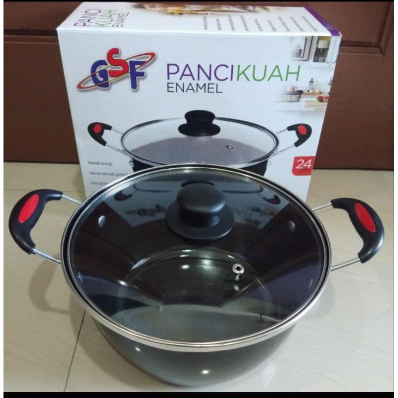 Jual (1kg) panci kuah gsf 24cm tutup kaca G-4024 panci kuah gsf 4024 ...