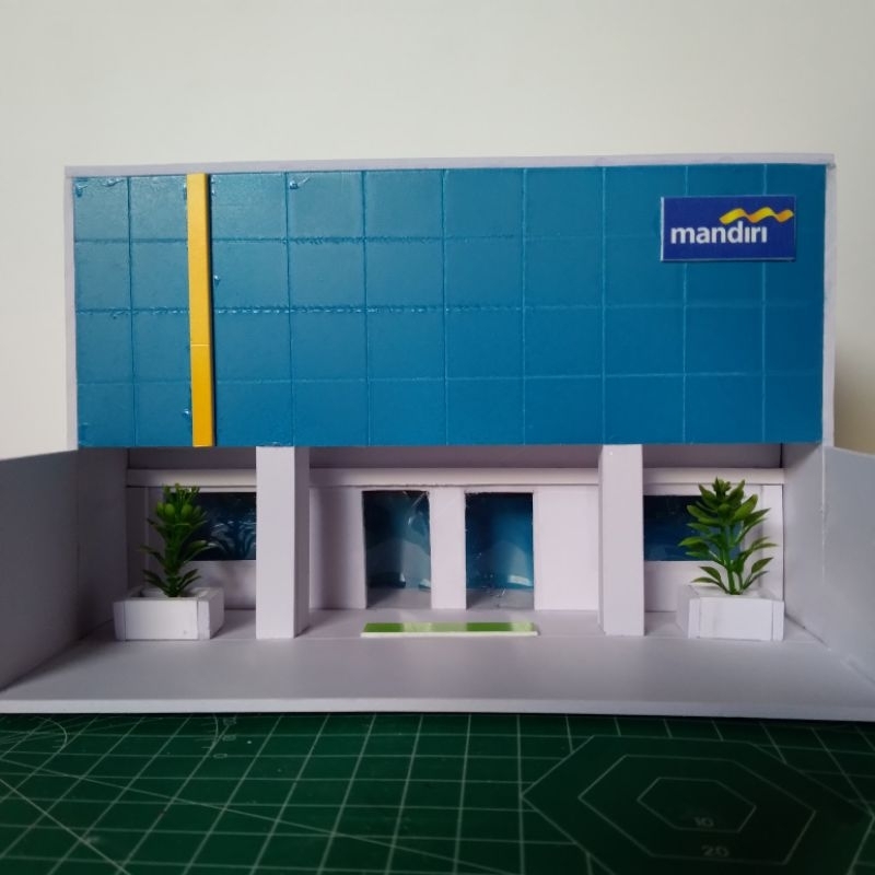 Jual Miniatur Gedung Bank Mandiri Diorama Maket Gedung | Shopee Indonesia