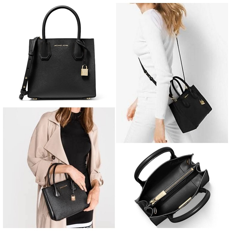 Jual Tas MK Mercer Medium Messenger Leather Black sz 22x19x10cm ...