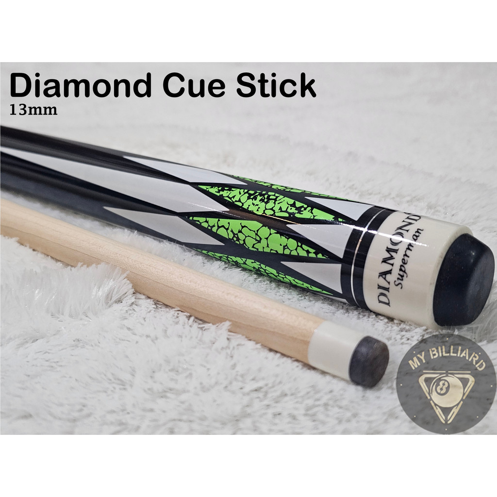 Jual Cue Stick BIlliard Diamond 13mm Maple - Green stik billiar bilyar ...