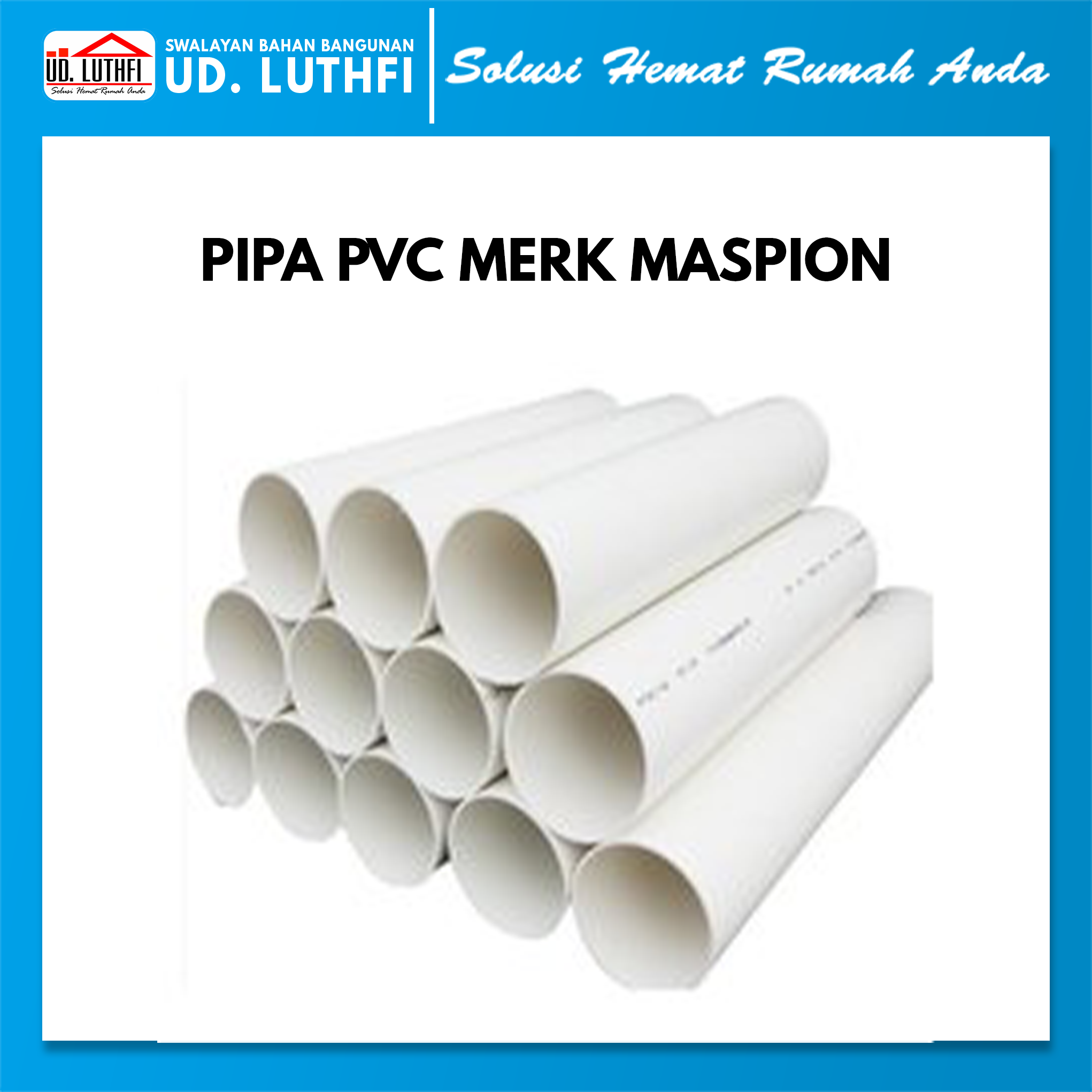 Jual Pipa PVC 2" Putih & Abu Maspion / Pipa Maspion AW 2" Putih & Abu ...