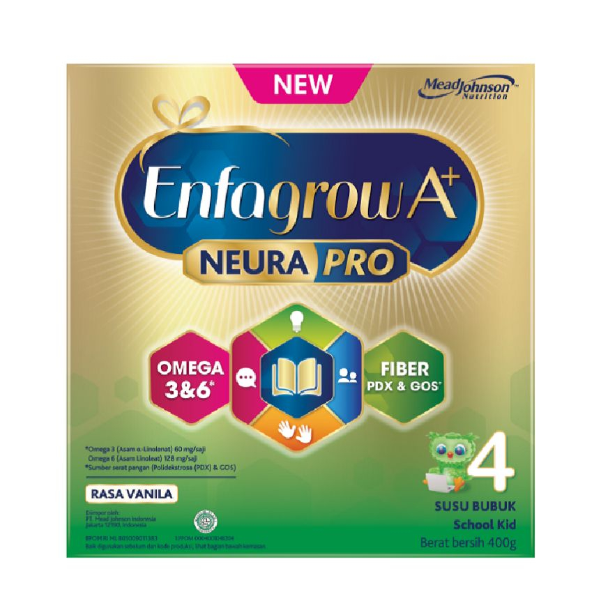 Jual SUSU ENFAGROW A+ NEURA PRO 4 RASA VANILA 400 G USIA 3-12 TAHUN (C ...