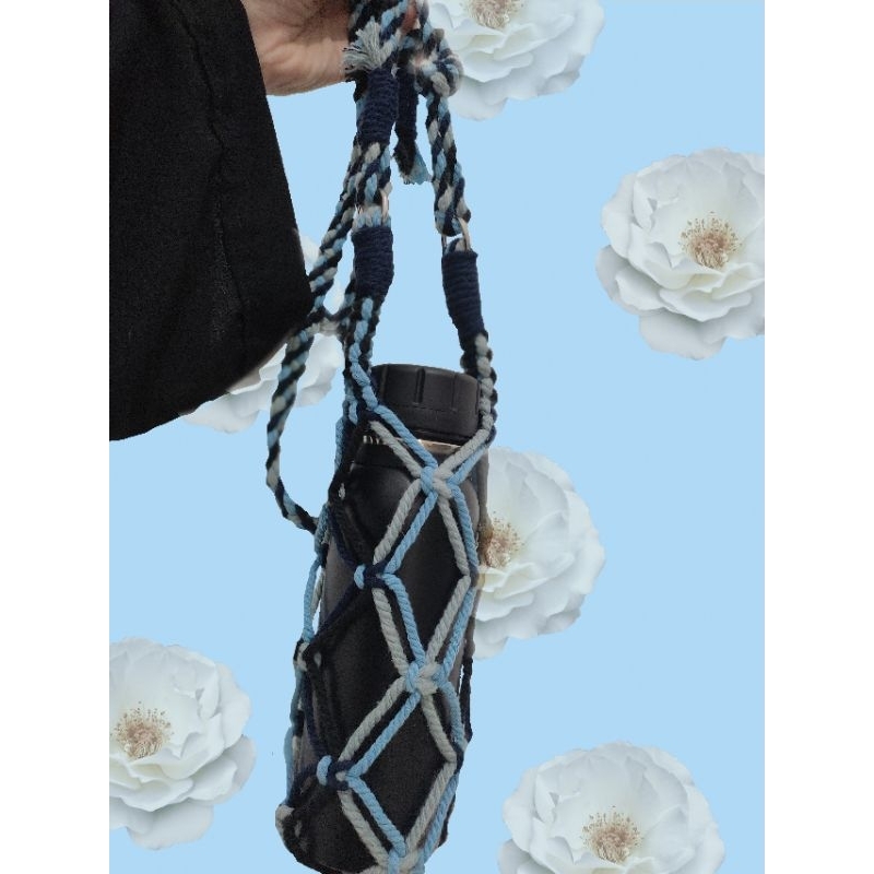 Jual "Everly Adjustable holder bottle macrame", tempat tas botol ...