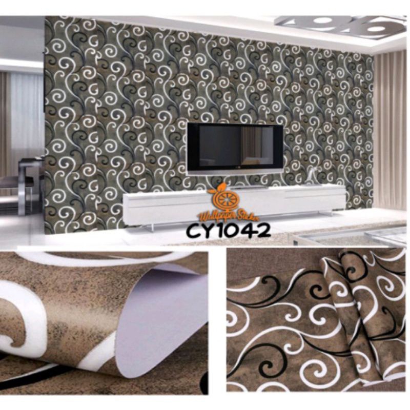 Jual Wallpaper Dinding Batik Ukir Coklat Wallpaper Dinding Batik Coklat ...