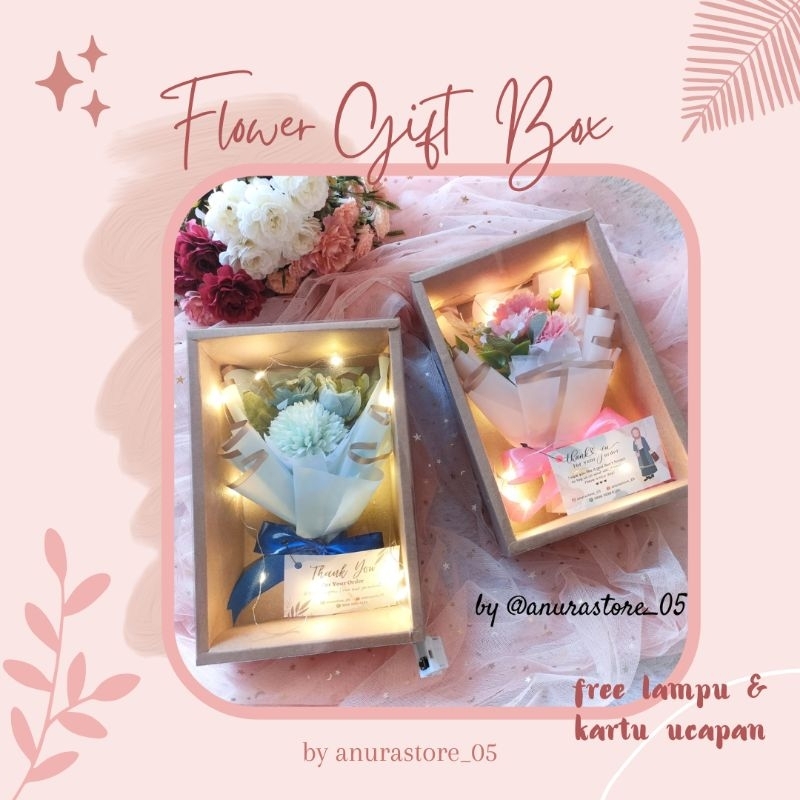 Jual buket bunga box / Flower Box / Flower gift box hadiah valentine wisuda ulang tahun ...